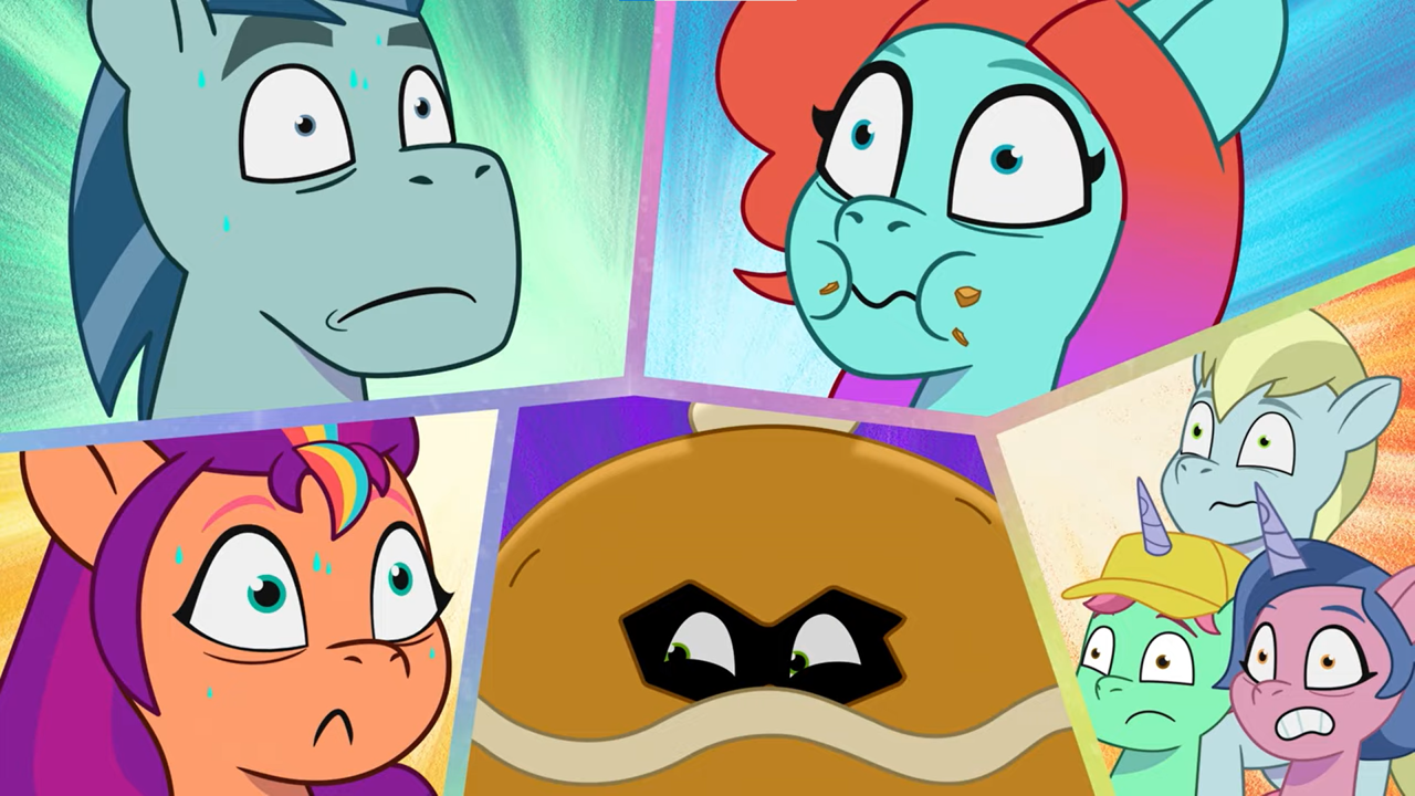 #2974825 - safe, screencap, clapboard snap, emerald saucer, jazz hooves ...