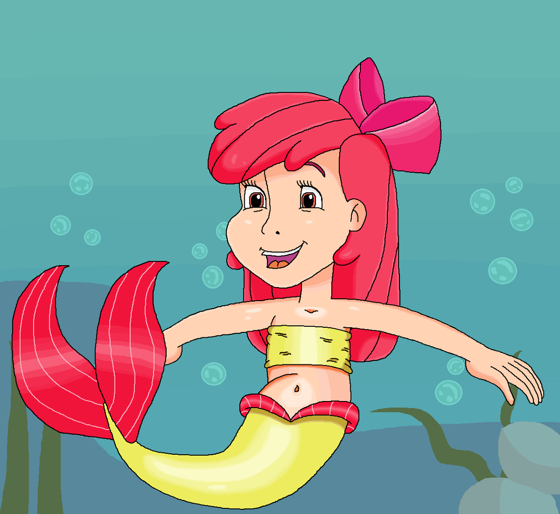 #2975829 - safe, artist:ocean lover, apple bloom, human, mermaid, g4 ...