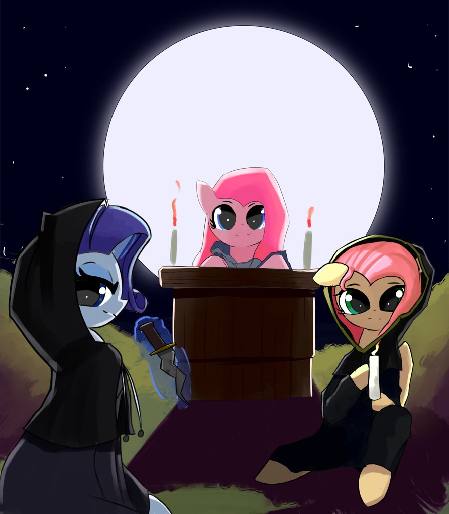 #2976038 - safe, artist:solid shrimp, fluttershy, pinkie pie, rarity ...