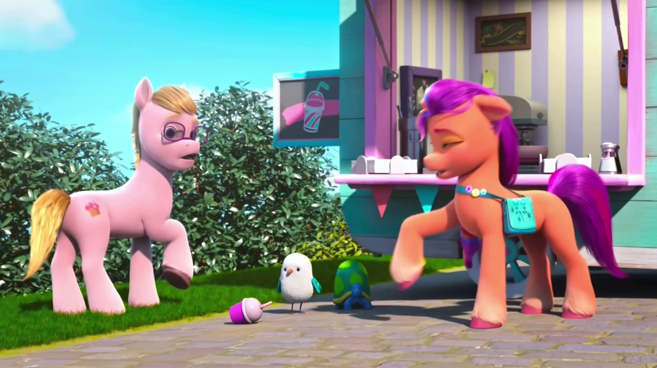 #2960012 - safe, screencap, curtle turtle, sunny starscout, bird, earth ...