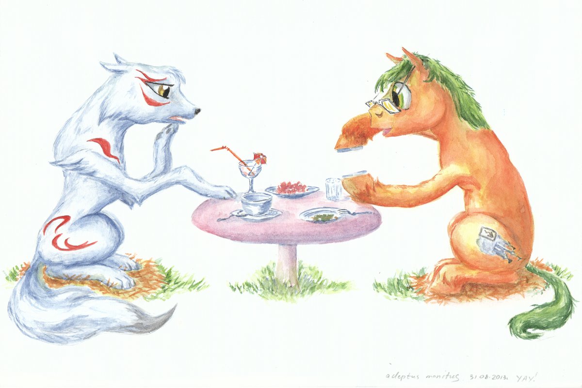 #2977920 - safe, artist:adeptus-monitus, oc, oc:monitus, oc:okami ...