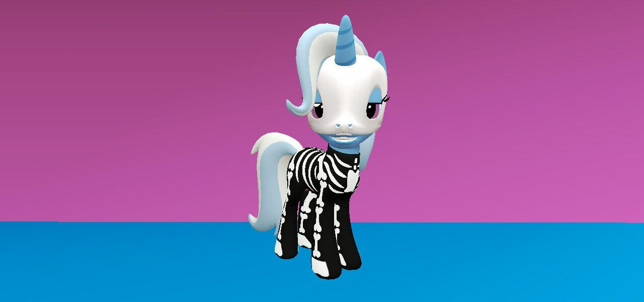 #2978290 - safe, artist:th3m4nw1thn0n4m3, trixie, 3d, clothes, costume ...