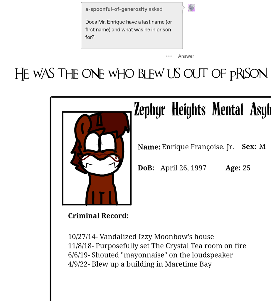 #2960157 - safe, artist:professorventurer, oc, oc:enrique, series:ask ...