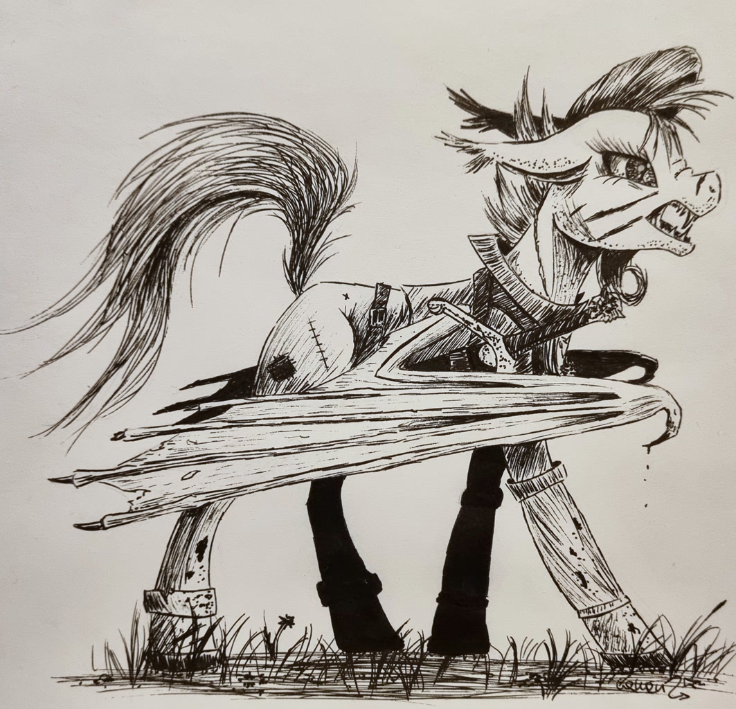 #2960176 - safe, artist:cahandariella, oc, bat pony, pony, crossover ...