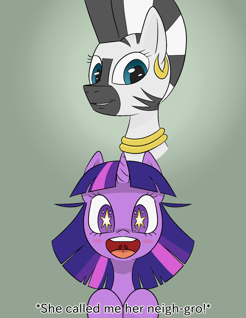 #2961048 - safe, artist:happy harvey, twilight sparkle, zecora, pony ...