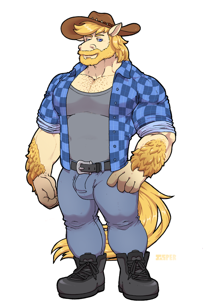 #2961378 - suggestive, artist:jasper_fur, oc, oc only, oc:chase, earth pony, anthro, anthro oc ...