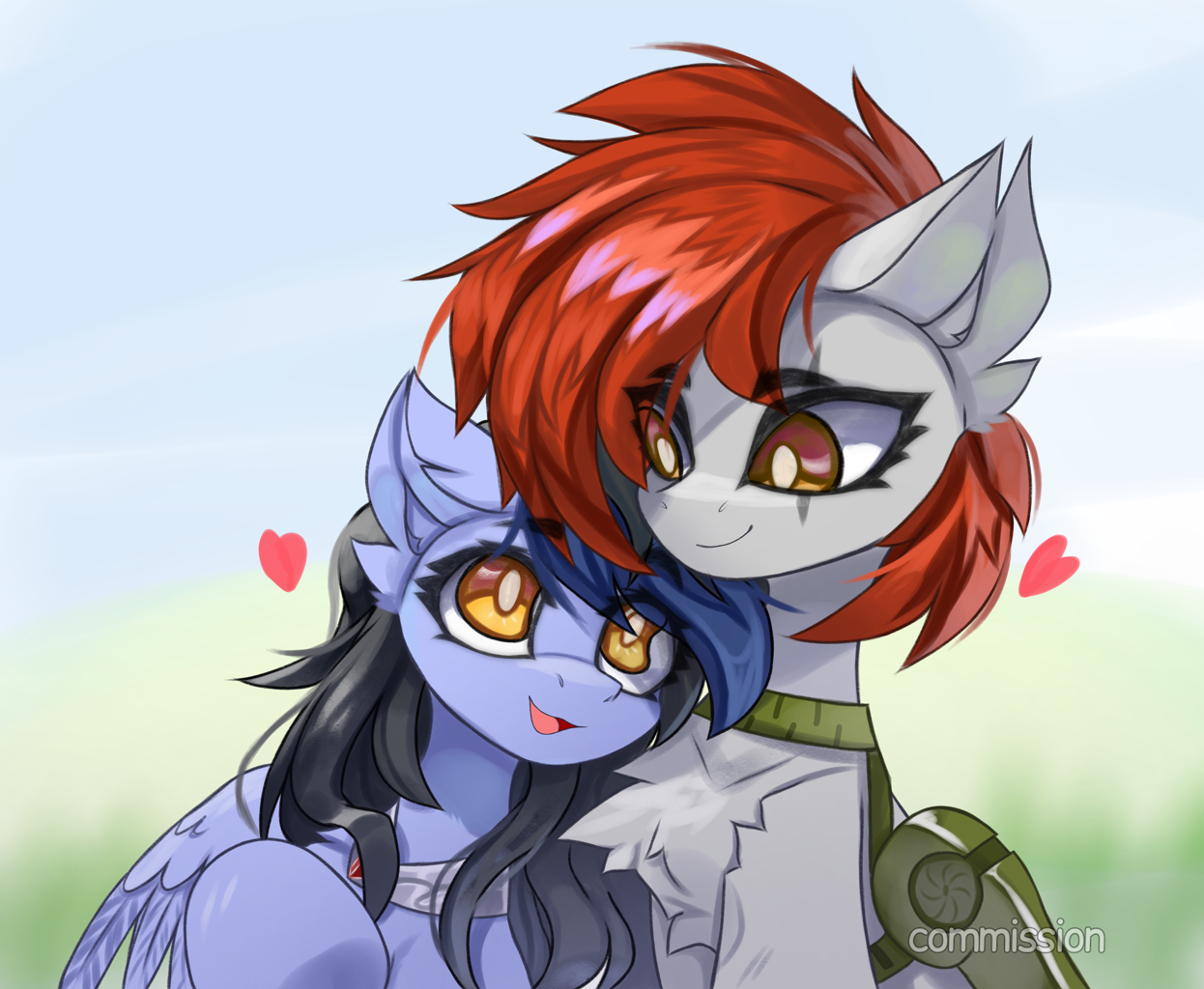 #2961450 - safe, artist:jfrxd, oc, oc only, pony, chest fluff, duo, high res, white pupils ...