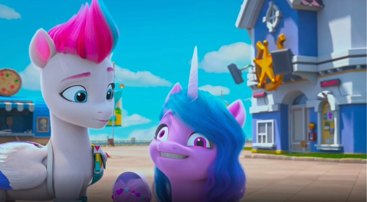 #2961972 - safe, screencap, izzy moonbow, zipp storm, pegasus, pony ...