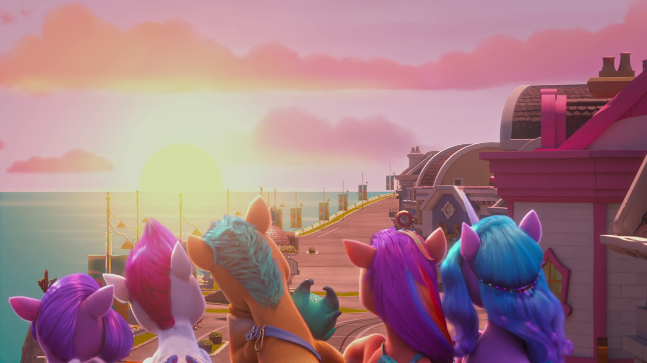 #2962604 - safe, screencap, hitch trailblazer, izzy moonbow, pipp petals, sparky sparkeroni ...