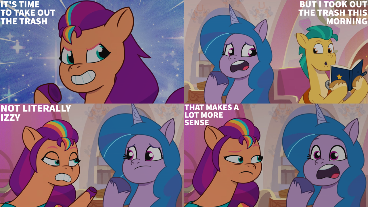 #2962921 - safe, edit, edited screencap, editor:quoterific, screencap, hitch trailblazer, izzy ...