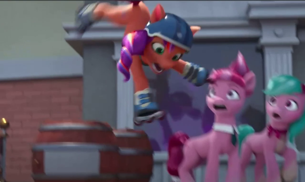 #2962965 - safe, screencap, dahlia, izzy moonbow, sunny starscout ...