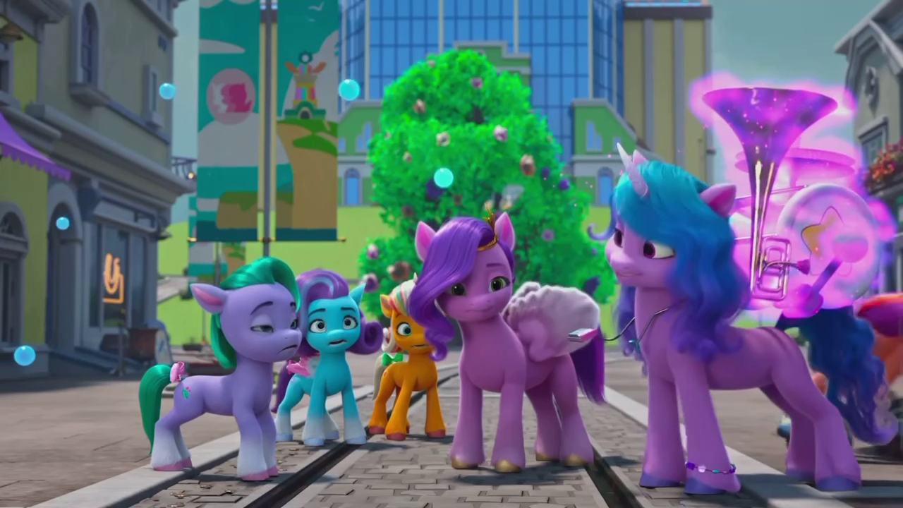 #2963099 - safe, screencap, glory (g5), izzy moonbow, peach fizz, pipp petals, seashell (g5 ...