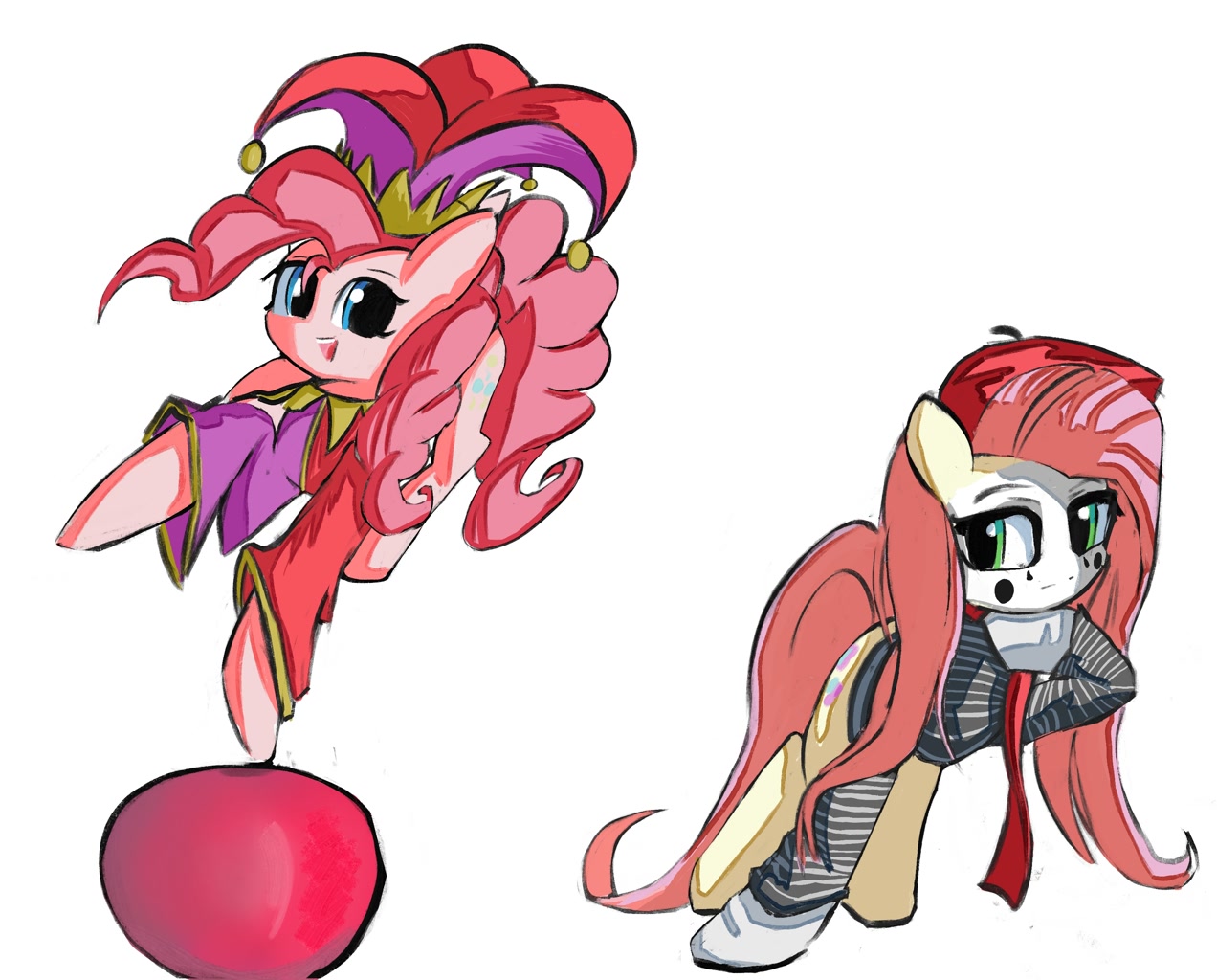 #2963544 - safe, artist:solid shrimp, fluttershy, pinkie pie, earth ...