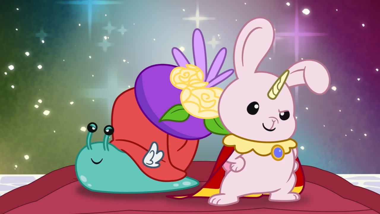 #2984901 - safe, screencap, bunnycorn, pegasnail, rabbit, snail, baby ...