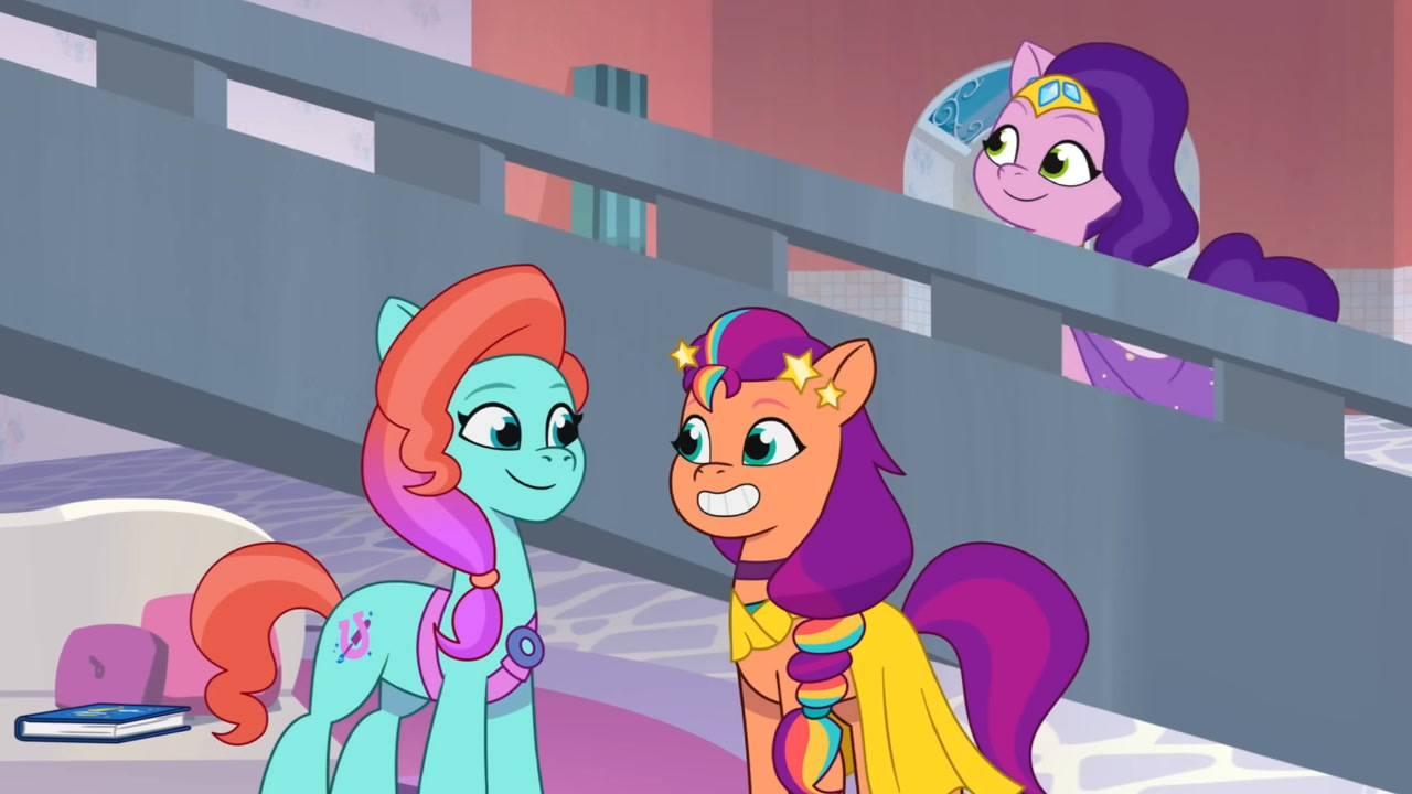 #2984922 - safe, screencap, jazz hooves, pipp petals, sunny starscout ...