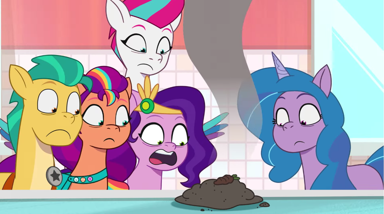 #2985069 - safe, screencap, hitch trailblazer, izzy moonbow, pipp ...