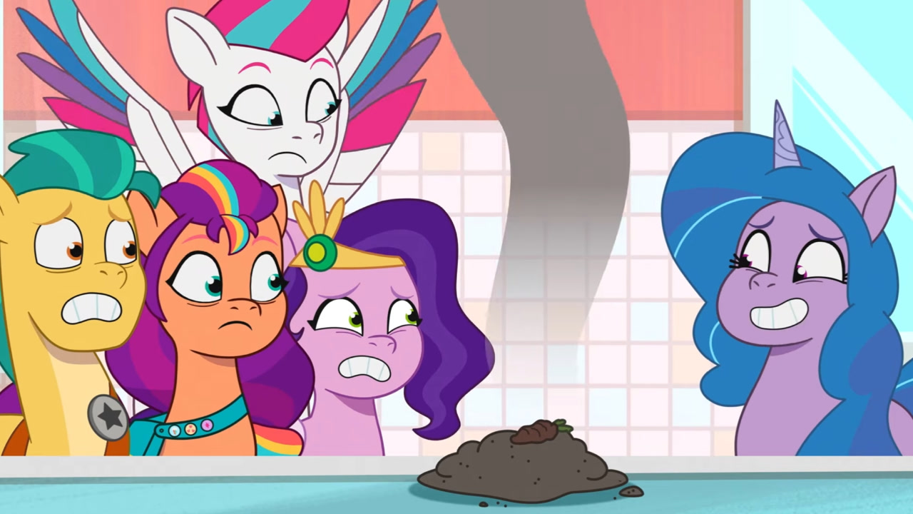 #2985192 - safe, screencap, hitch trailblazer, izzy moonbow, pipp ...