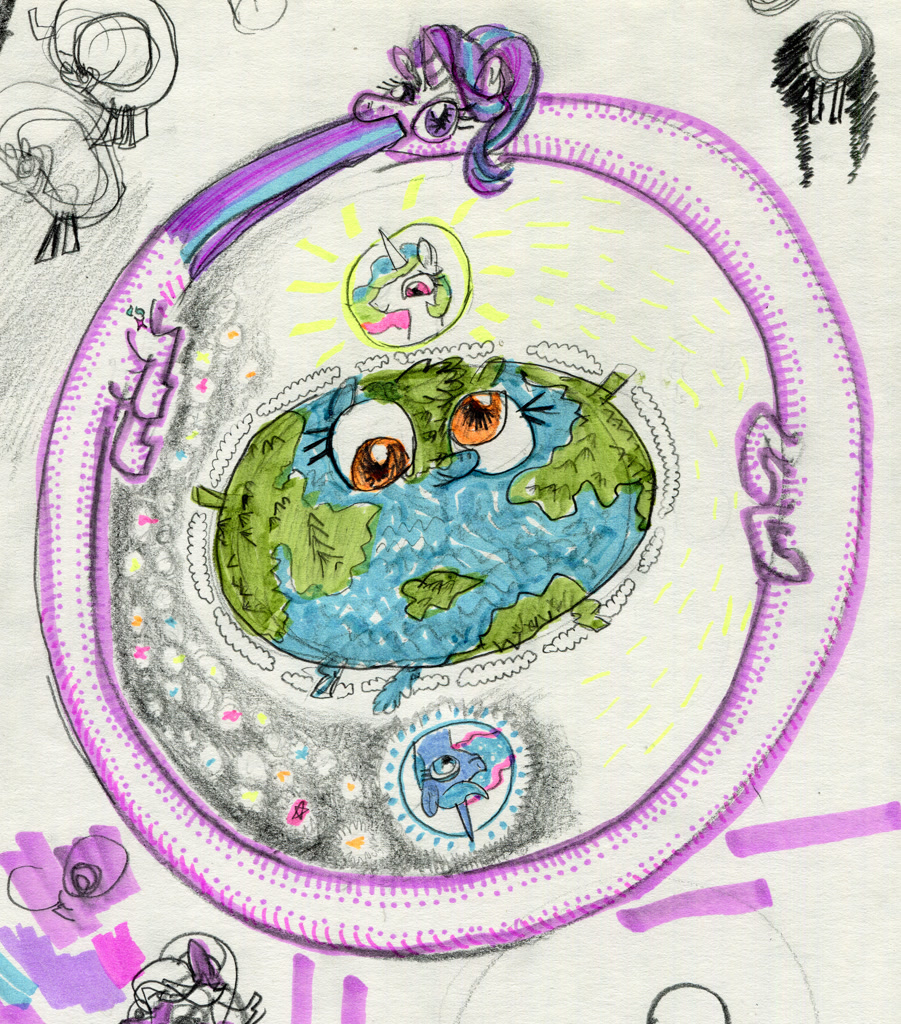 #2987735 - safe, artist:ja0822ck, derpy hooves, princess celestia ...