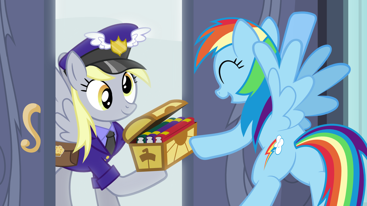 #2988614 - safe, artist:letseathay, derpy hooves, rainbow dash, pegasus ...