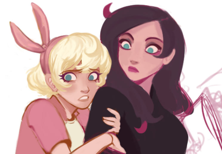 #2989118 - safe, artist:switchsugar, oleander (tfh), pom (tfh), human ...