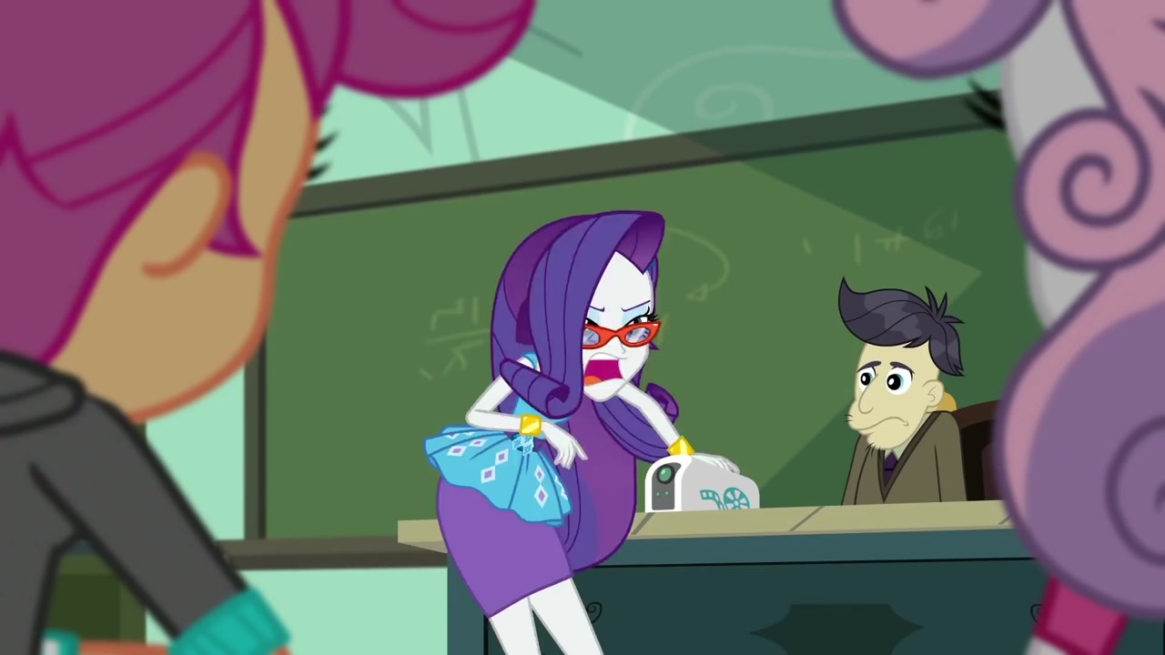 #2989738 - safe, screencap, cranky doodle donkey, rarity, scootaloo ...
