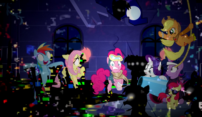 #2979628 - safe, artist:jakeneutron, apple bloom, applejack, fluttershy ...