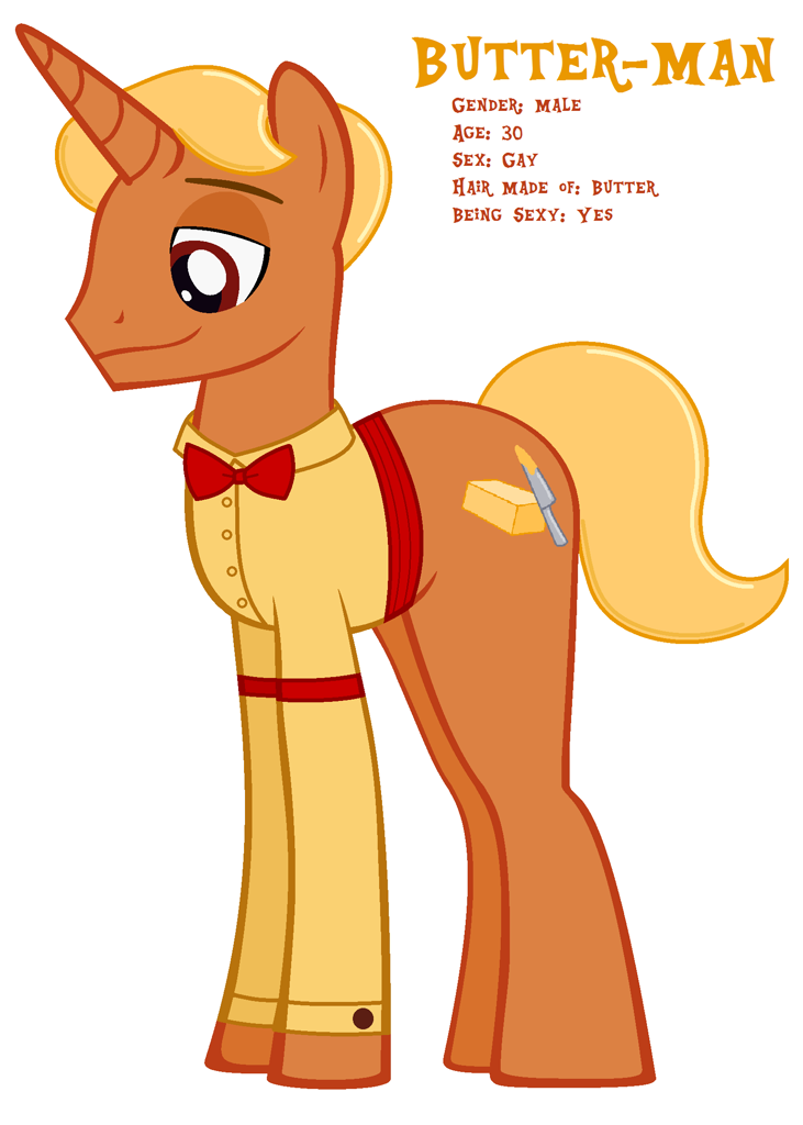 #2991569 - safe, artist:nathaniel718, oc, oc:butter-man, pony, unicorn, male, neck bow, simple ...