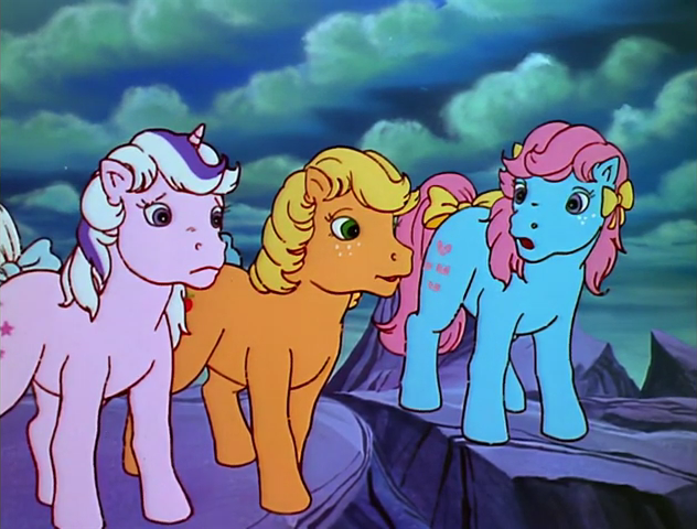 #2991810 - safe, screencap, applejack (g1), bow tie (g1), twilight ...