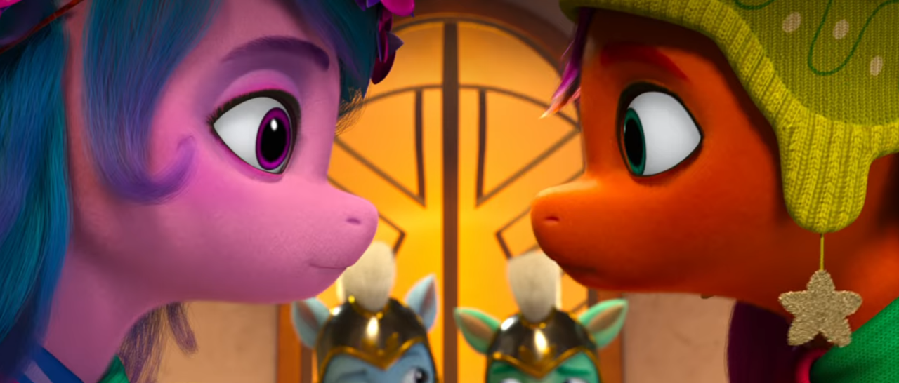 #2992382 - safe, screencap, izzy moonbow, sunny starscout, thunder flap ...