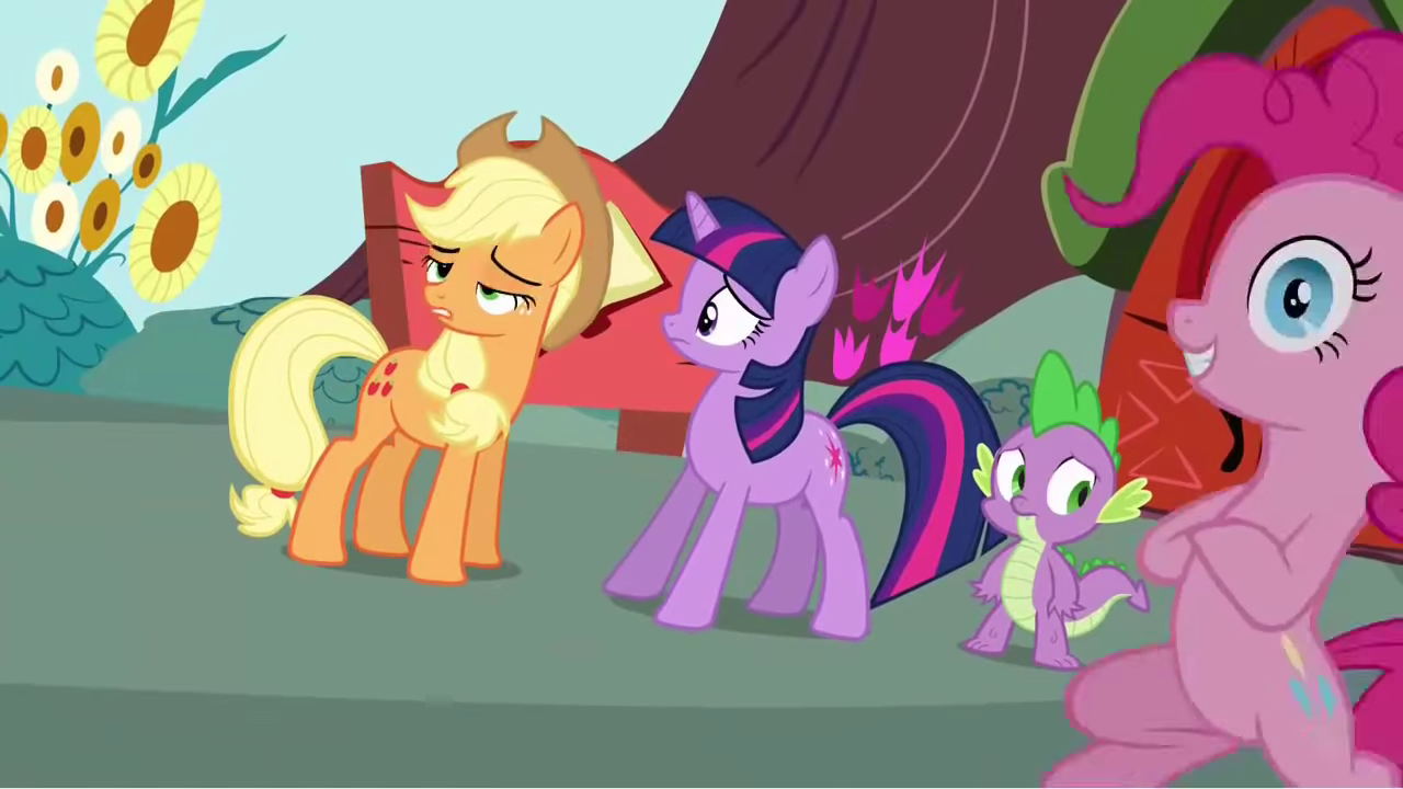 #2992435 - safe, artist:subzerovector, applejack, pinkie pie, spike ...