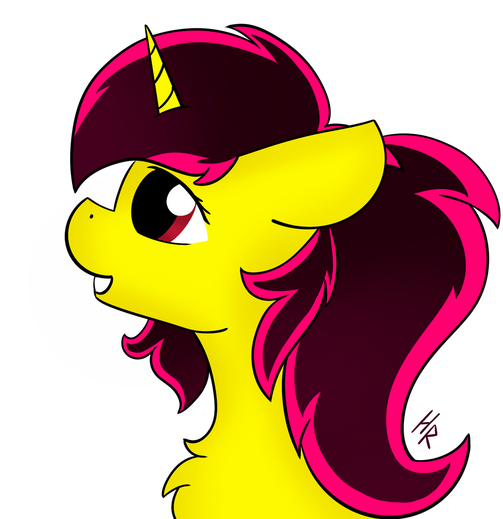 #2992987 - safe, artist:hardrock, oc, oc only, oc:fiery, pony, unicorn, chest fluff, simple ...