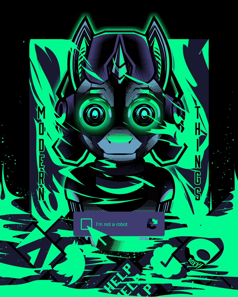 #2993102 - safe, artist:poxy_boxy, pony, robot, robot pony, adobe ...