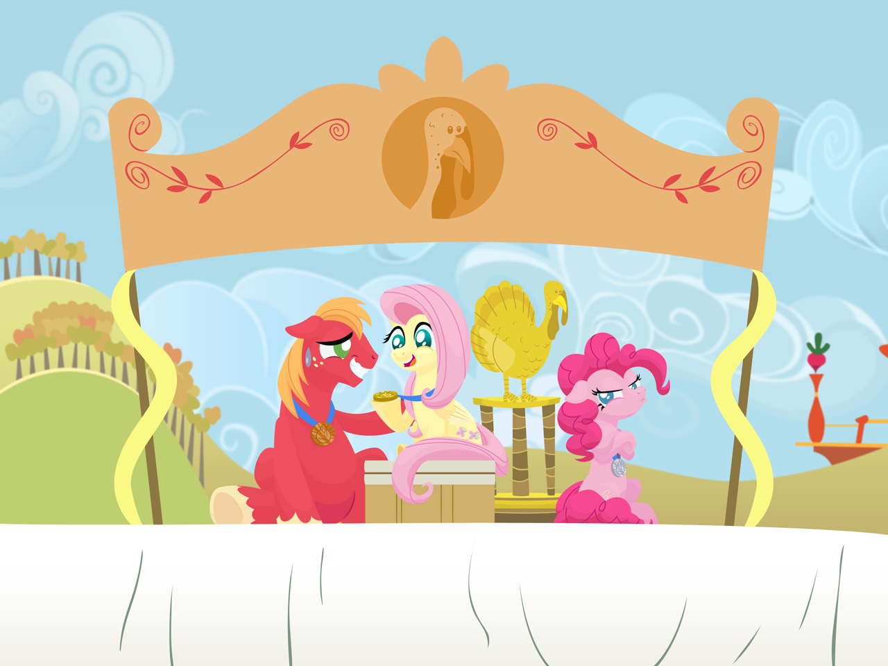 #2994385 - safe, anonymous artist, big macintosh, fluttershy, pinkie ...