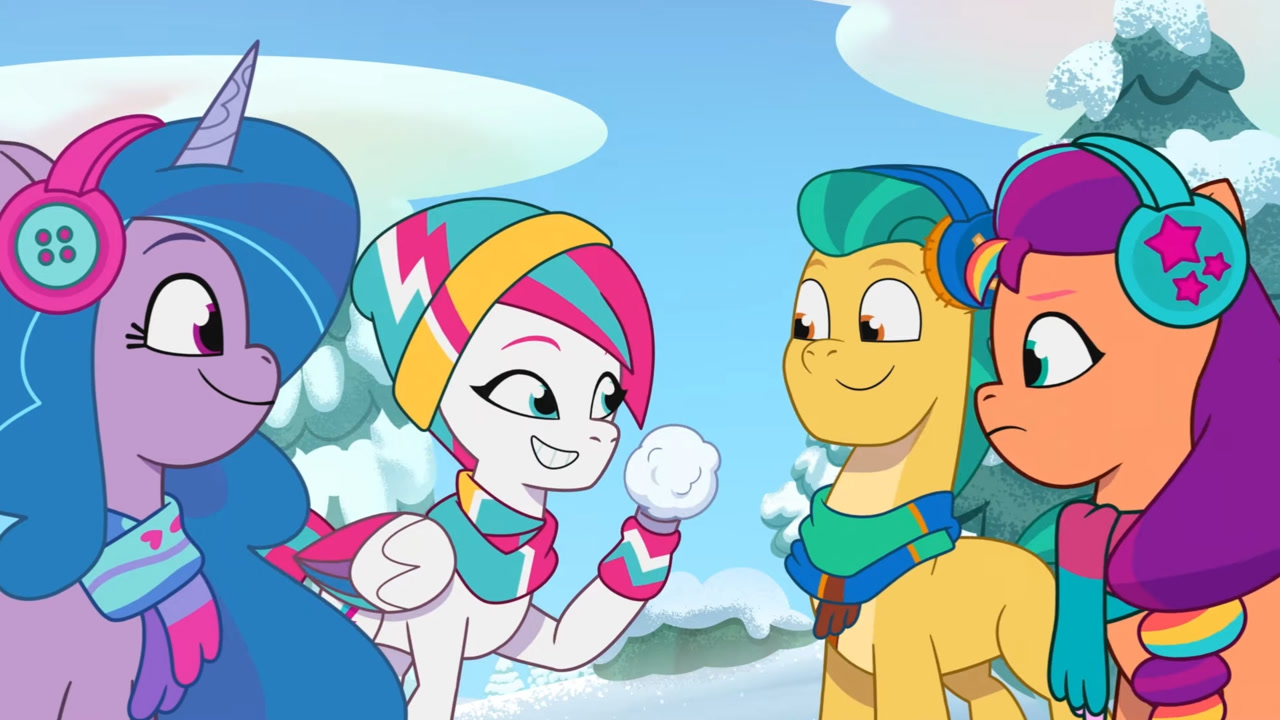 #2994806 - safe, screencap, hitch trailblazer, izzy moonbow, sunny ...