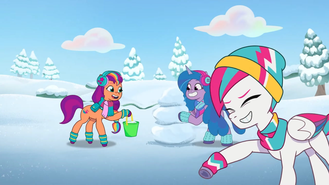 #2994817 - safe, screencap, izzy moonbow, sunny starscout, zipp storm ...