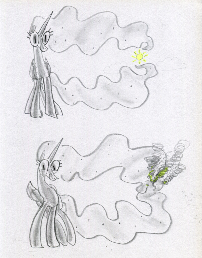 #2994862 - safe, artist:ja0822ck, nightmare moon, g4, sun, traditional art - Derpibooru