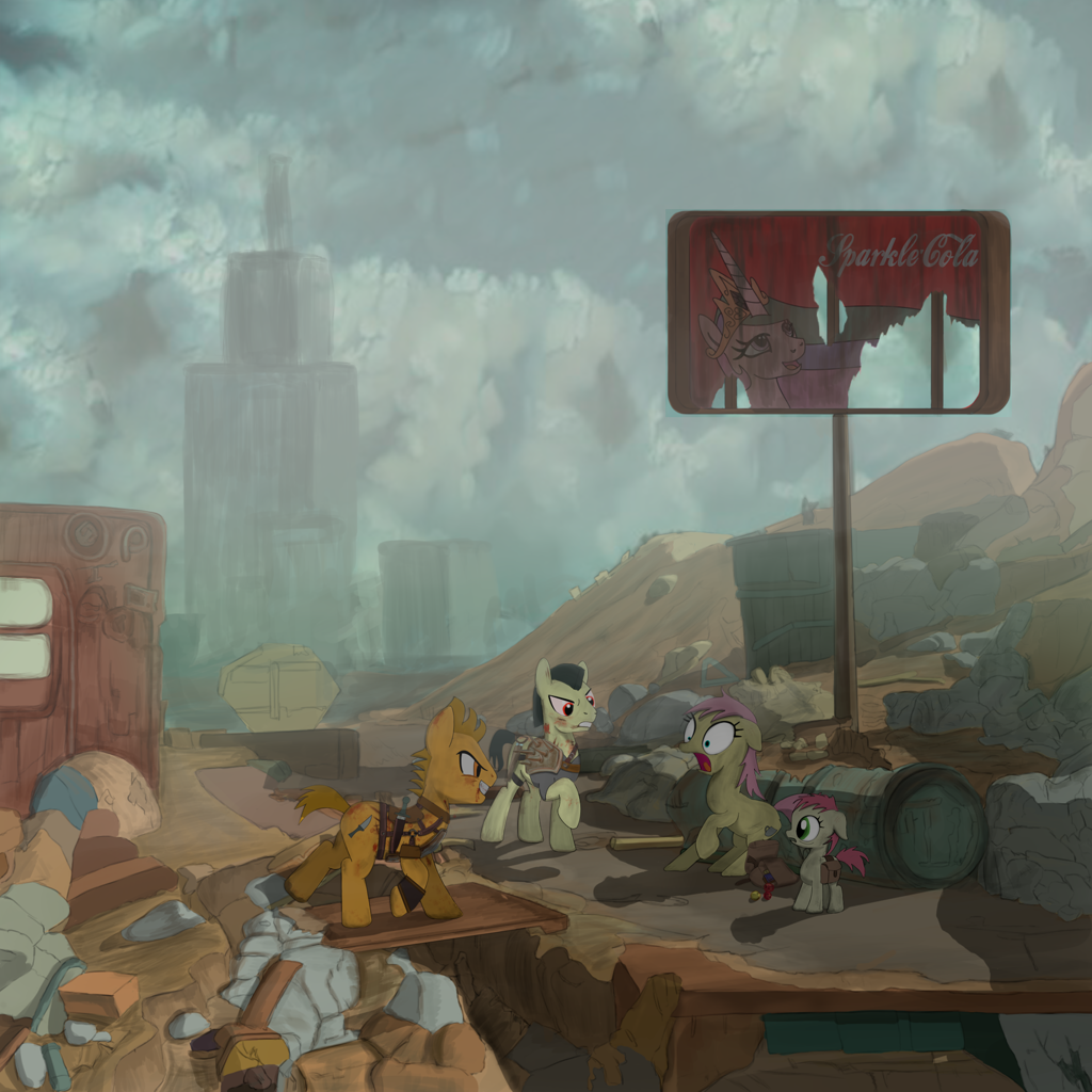 #2995183 - semi-grimdark, artist:dddromm, princess celestia, oc, oc ...