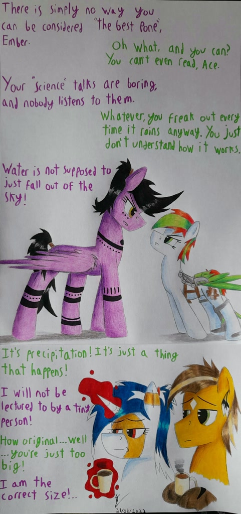 #2995309 - safe, artist:thecrimsonspark, oc, oc:aiexos, oc:desert sun, oc:ember sparks, oc:murky ...