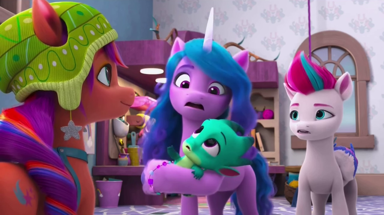 #2995826 - safe, screencap, izzy moonbow, sparky sparkeroni, sunny ...