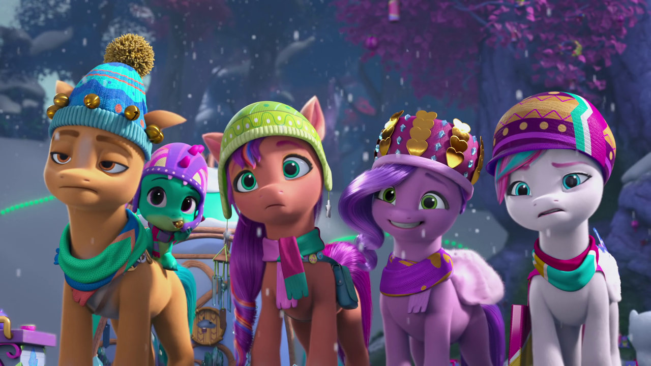 #2995907 - safe, screencap, hitch trailblazer, pipp petals, sparky sparkeroni, sunny starscout ...