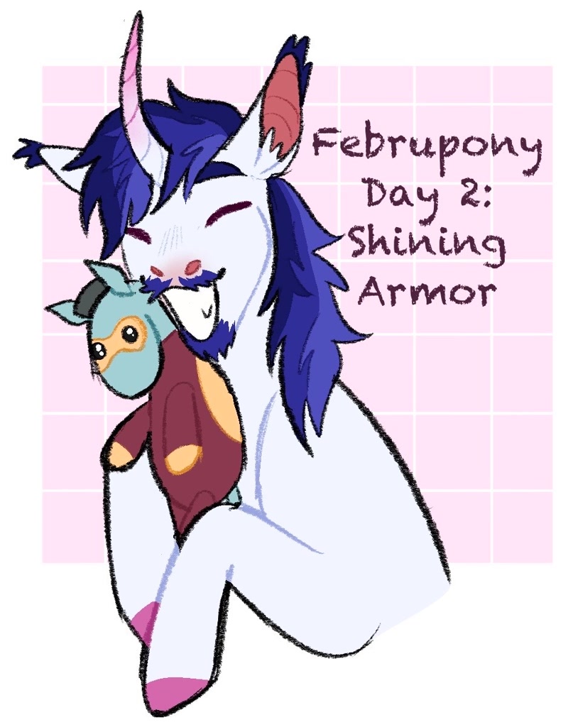 #2996261 - safe, artist:s0ftserve, shining armor, pony, beard, facial ...