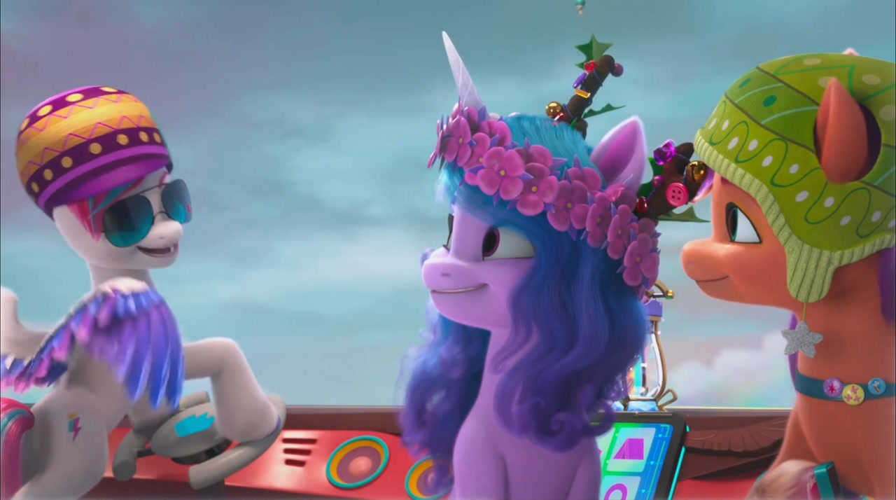 #2997249 - safe, screencap, izzy moonbow, sunny starscout, zipp storm ...