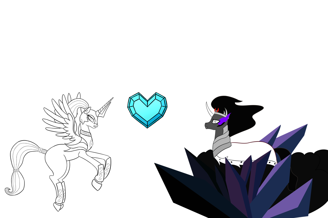 #2997469 - safe, artist:erkints, king sombra, princess celestia ...