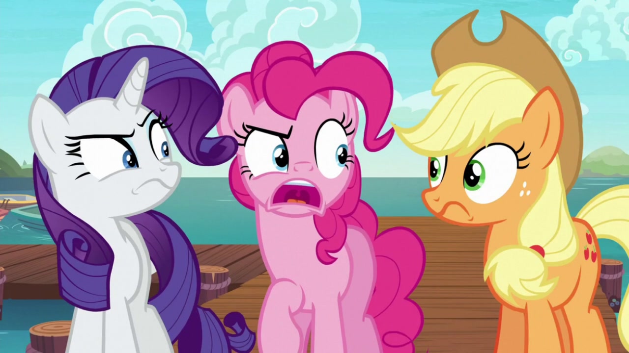 #2997629 - safe, screencap, applejack, pinkie pie, rarity, earth pony ...