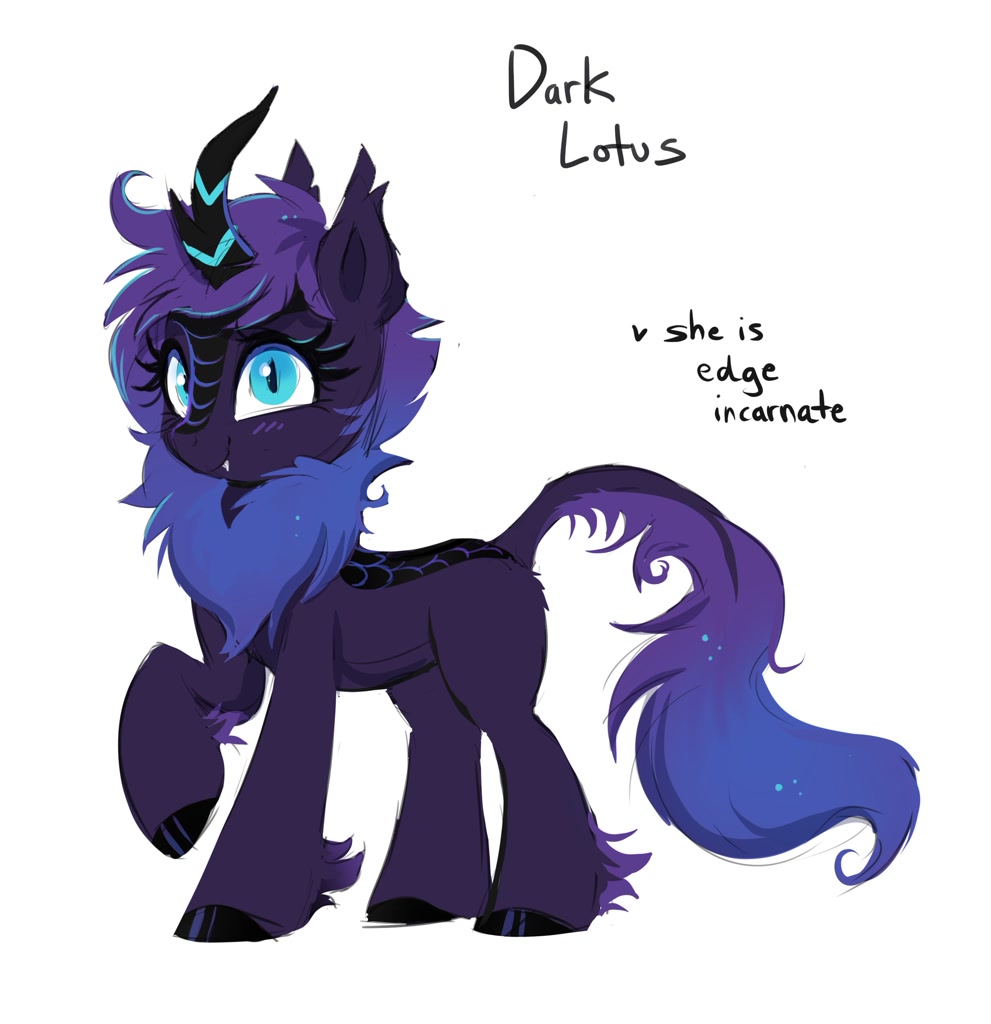 #2979941 - safe, artist:confetticakez, oc, oc only, oc:dark lotus, kirin, edgy as fuck, high res ...