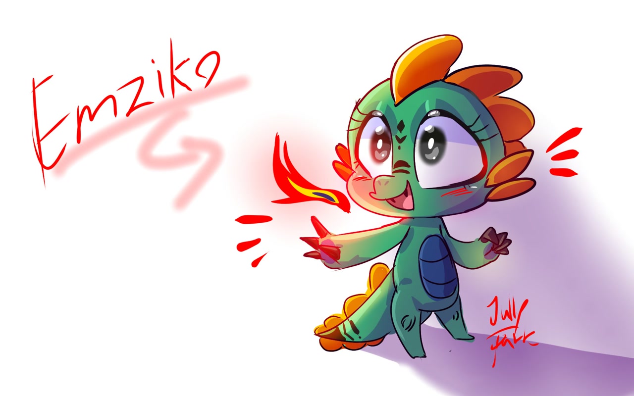 #2997690 - safe, artist:jully-park, oc, oc only, oc:emziko, dragon, dragon oc, dragoness, eyes ...