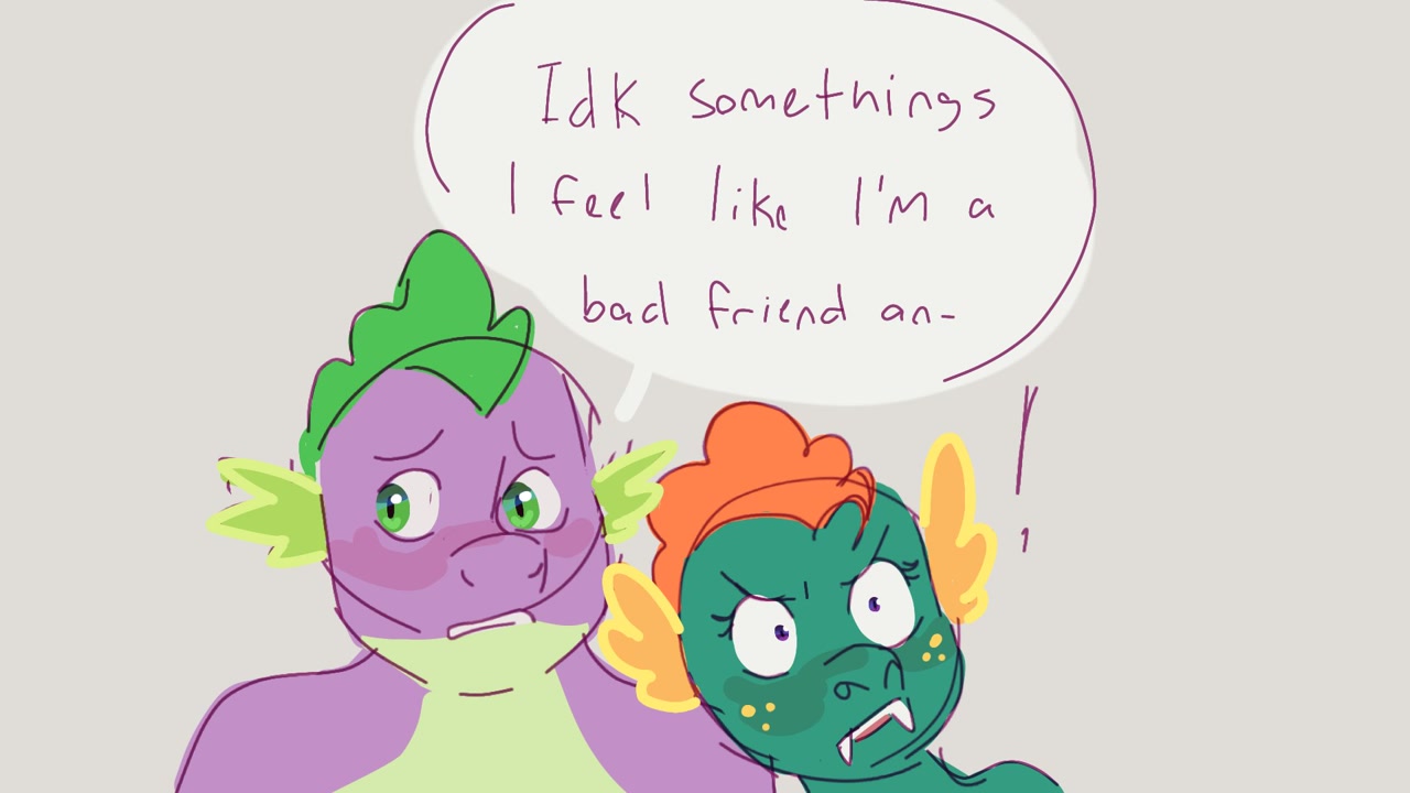 #2997697 - safe, artist:mythical artist, spike, oc, oc:emziko, dragon ...