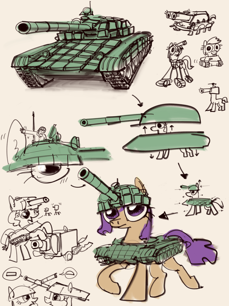 #2998080 - safe, artist:ja0822ck, oc, oc:tenk pone, pony, tank pony ...