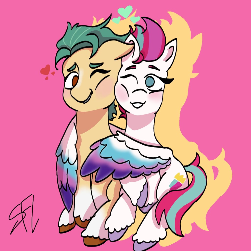 #2981671 - safe, artist:shadowfurrlou, hitch trailblazer, zipp storm ...