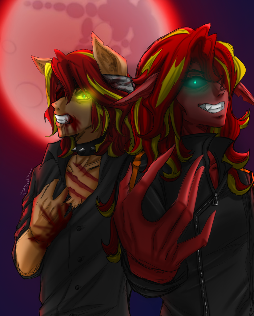 #2981994 - semi-grimdark, artist:daazzlin, sunset shimmer, demon ...